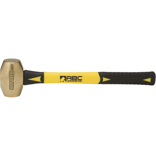 4 lb brass hammer with fiberglass handle ABC4BF made in usa