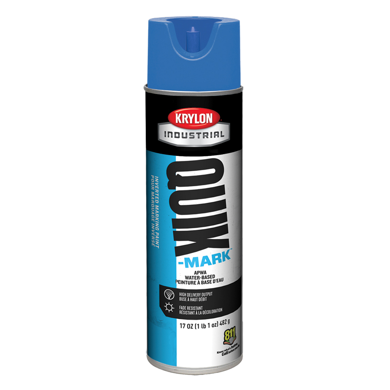 Krylon Industrial A03903 APWA Blue Quik-Mark Water-Based Inverted ...
