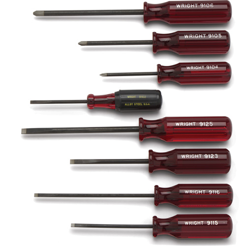 Wright Tool 9463 8 Piece Screwdriver Set